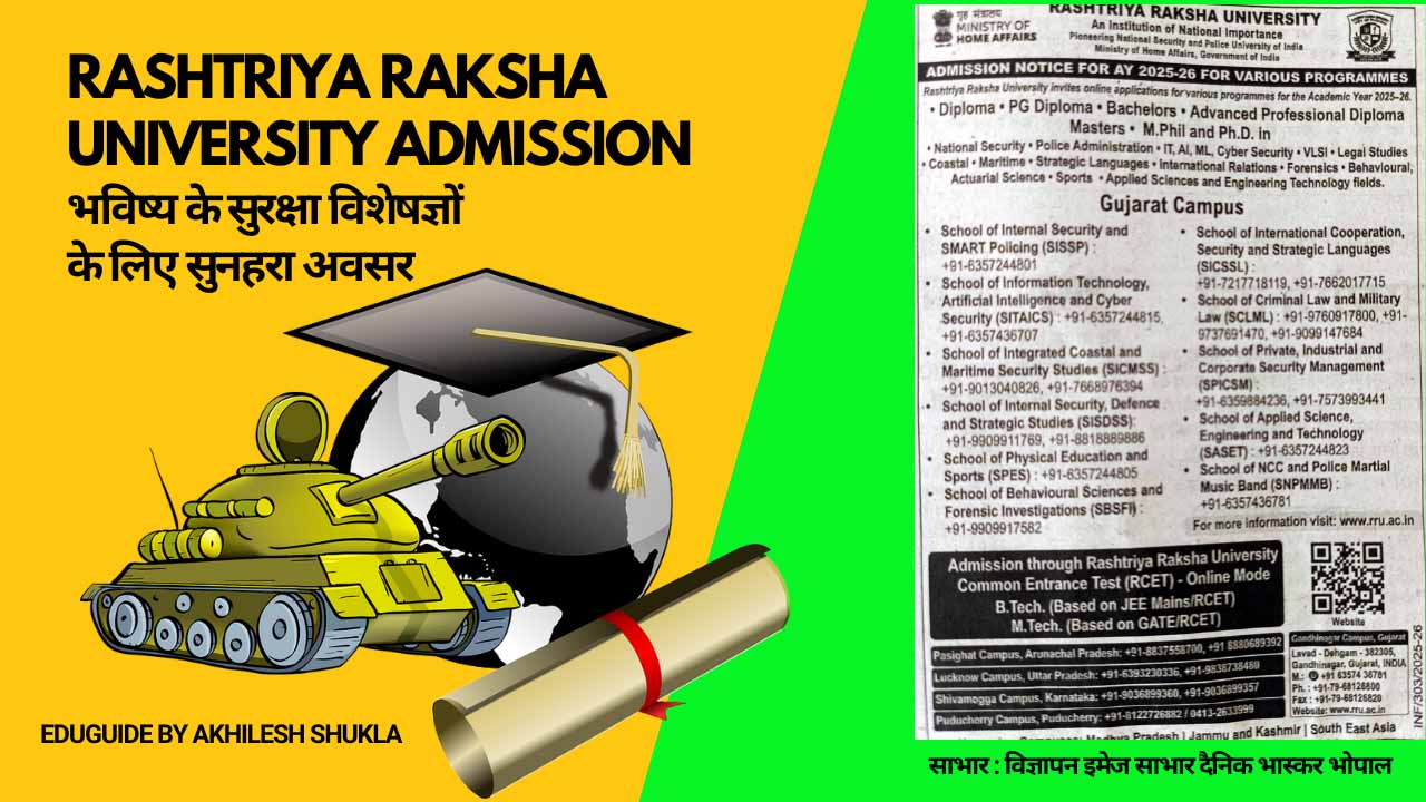 Rashtriya Raksha University Admission 2025 - EduGuide by Akhilesh Shukla